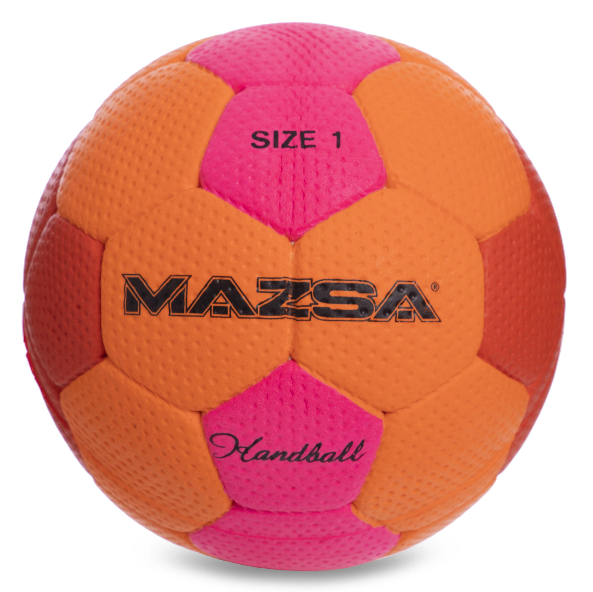 Мяч для гандбола MAZSA Outdoor JMC01000Y60 №1 PU оранжевый-розовый ...