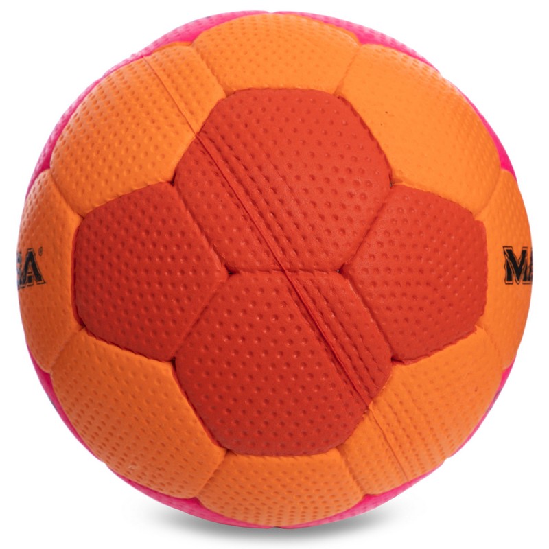 Мяч для гандбола MAZSA Outdoor JMC01000Y60 №1 PU оранжевый-розовый ...